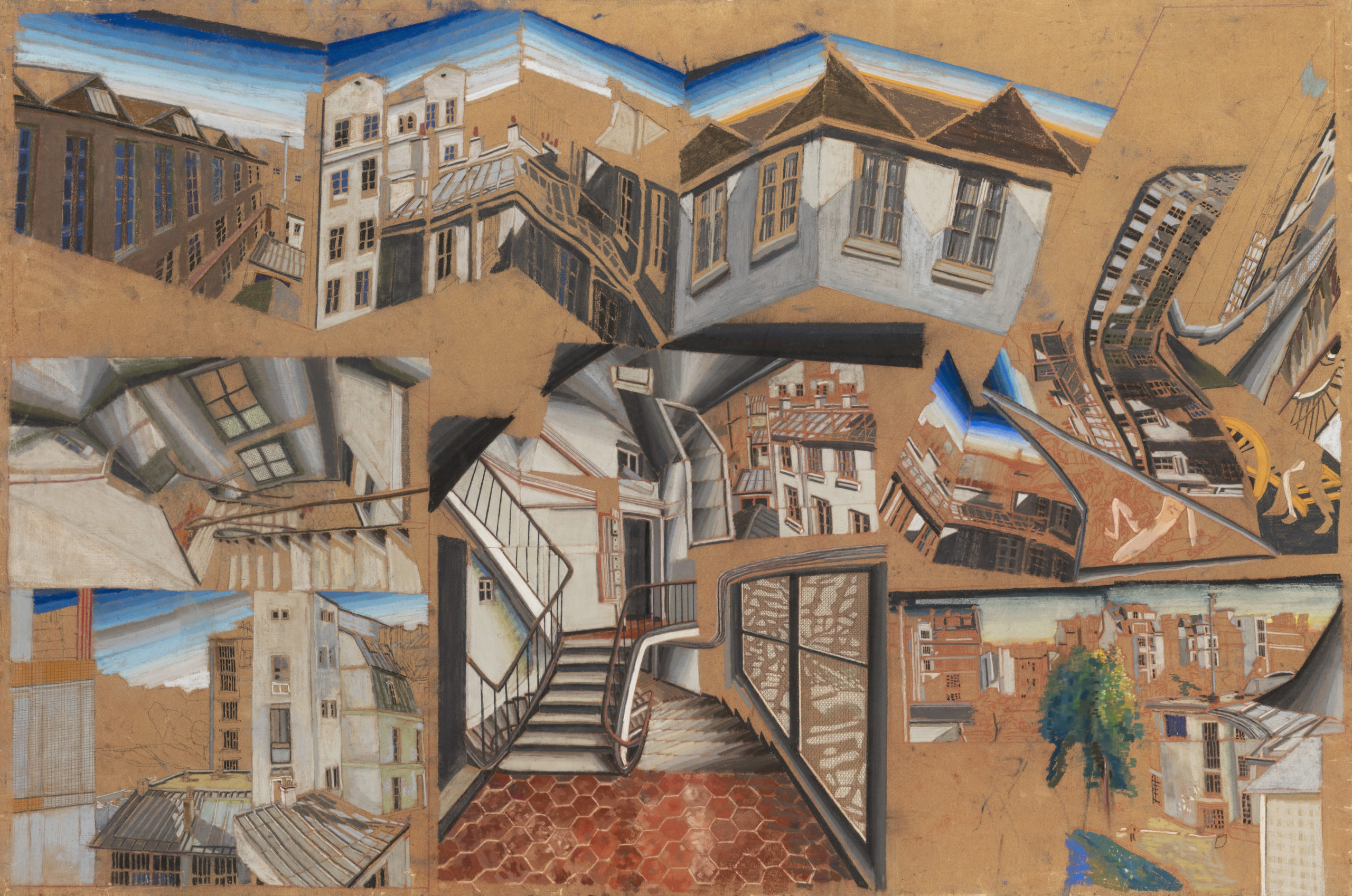 Sam Szafran Escalier Ville Galerie DIL